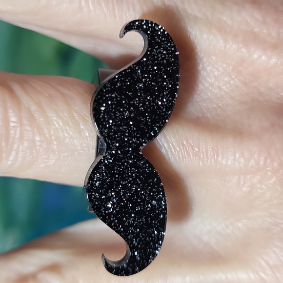 Jewelry | Like New Fun Mustache Bling Ring | Poshmark